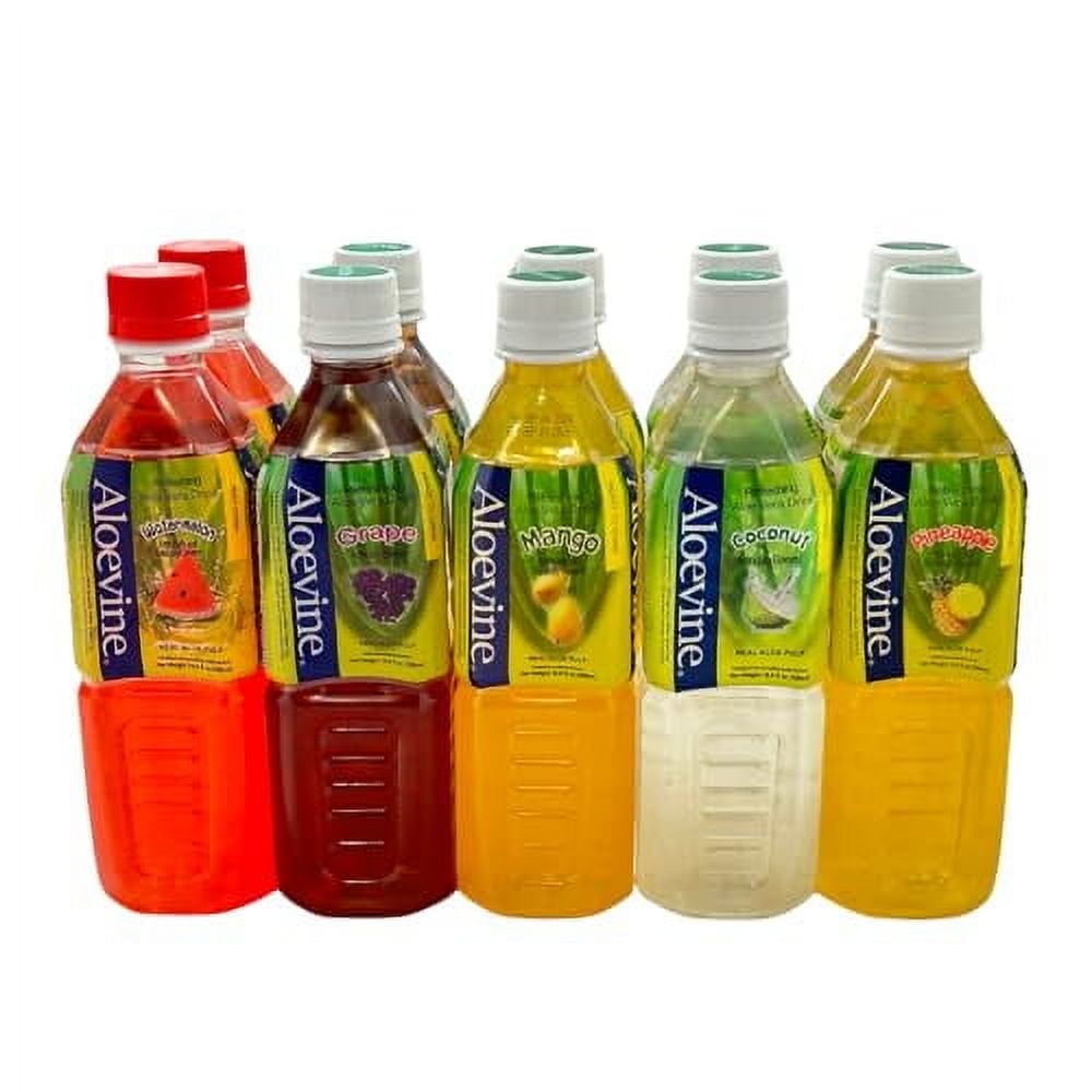 Aloevine Fruity Fun Variety Pack |16.9 oz. pack of 10 l 2 watermelon, 2 ...