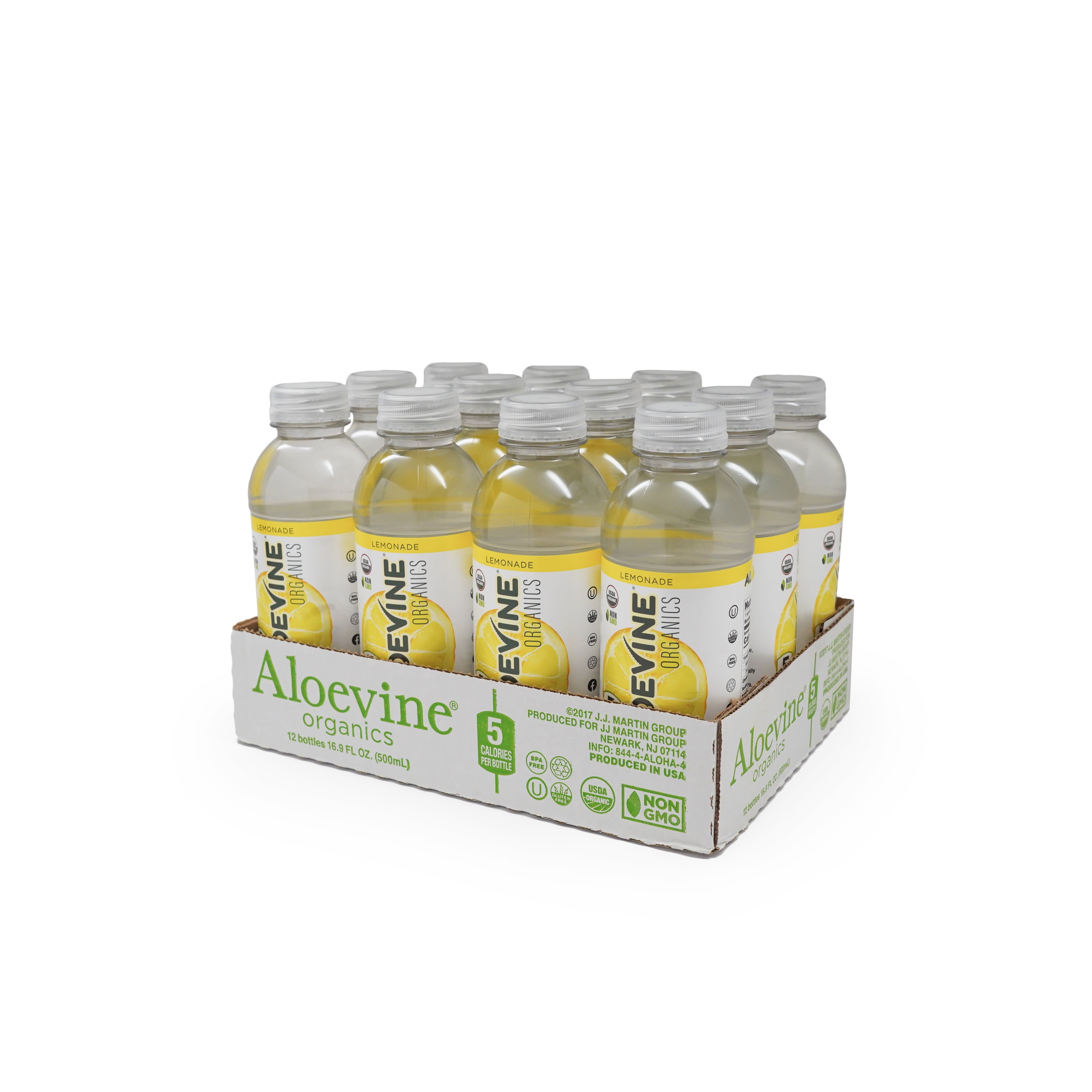 Aloevine Organics Aloe Drink, Lemonade, Low Calorie, Low Sugar (16.9 fl ...