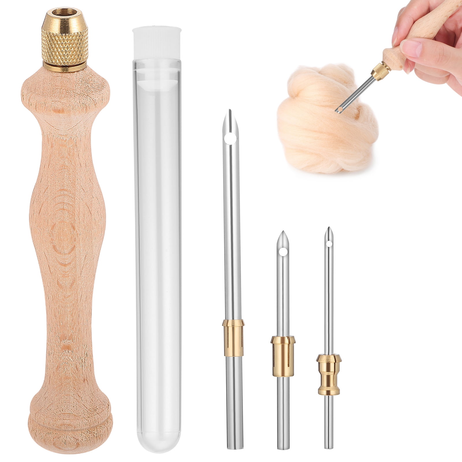 Aloha 1 Set Punch Needle Kit Adjustable Embroidery Punch Needle Wood ...