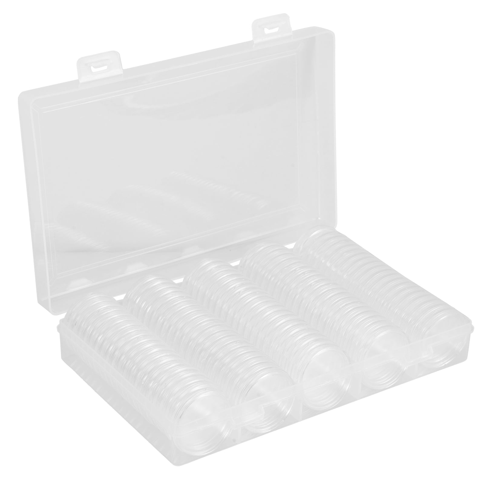 Aloha 100 Pieces 27mm Coin Capsules Round Plastic Coin Holder Case with Storage Organizer Box ...