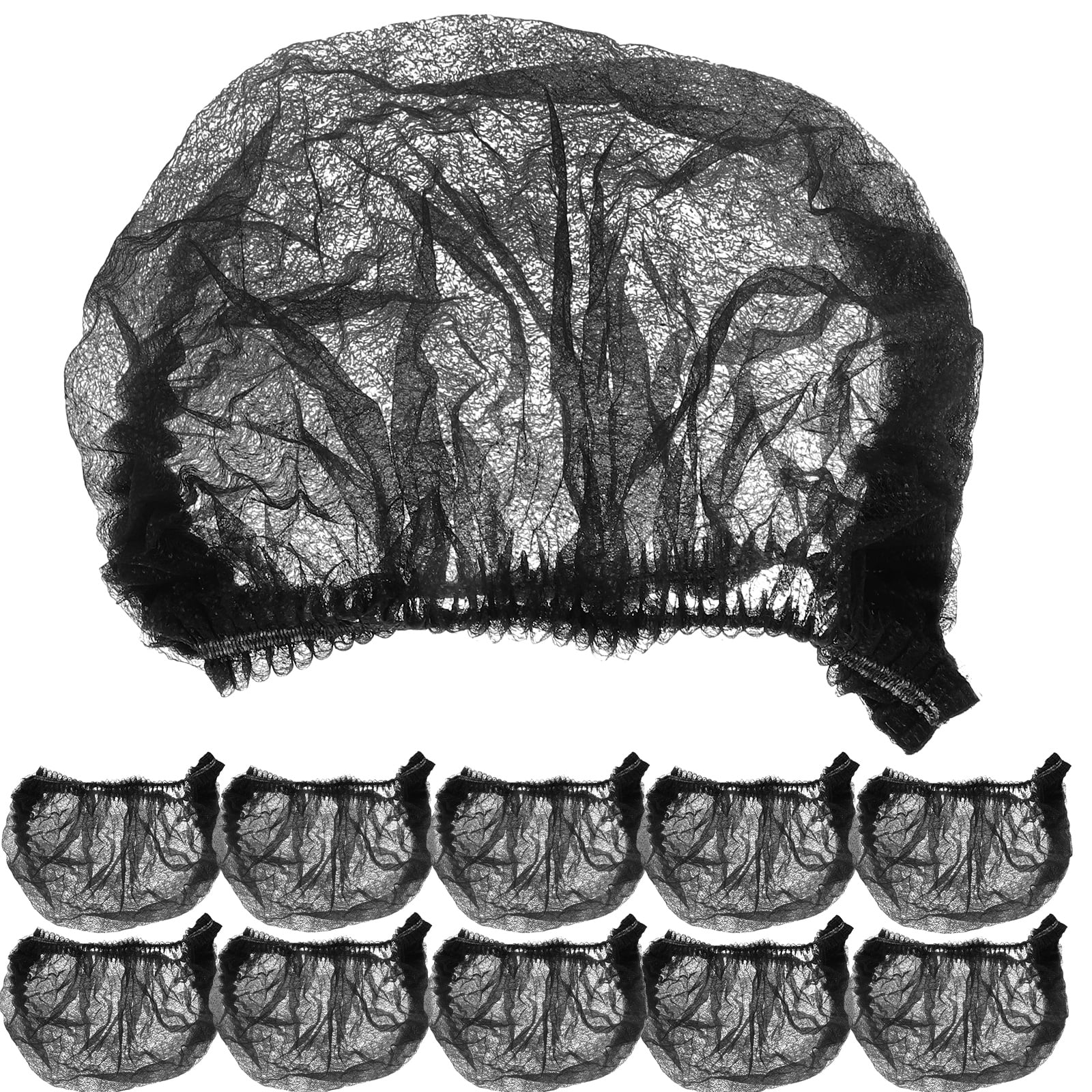 Aloha 100Pcs Disposable Hairnets Mesh Caps Mesh Hair Nets Non-woven ...