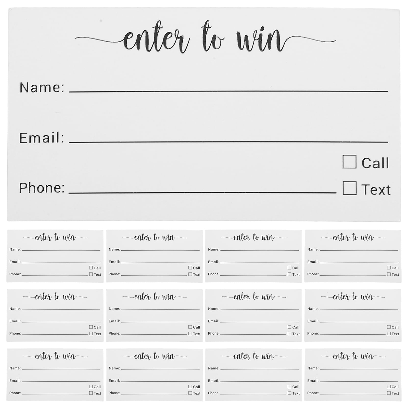 Aloha 100pcs Ballot Raffle Tickets Multi-use Blank Card Sheets Small ...