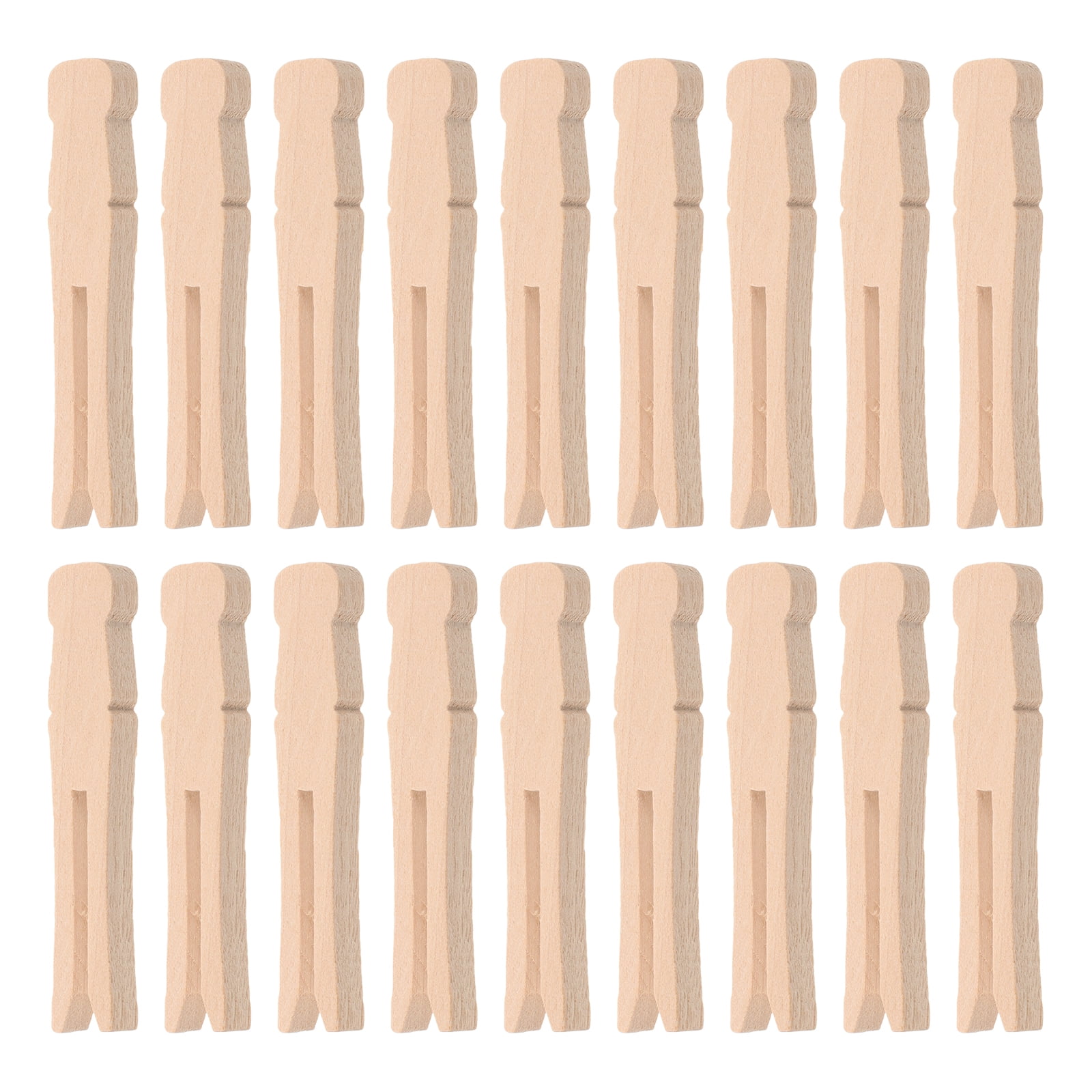 Aloha 100pcs Wooden Clothespins for Crafts And Laundry Rustic Wood Clothespin Dolly Clothes Pegs ...