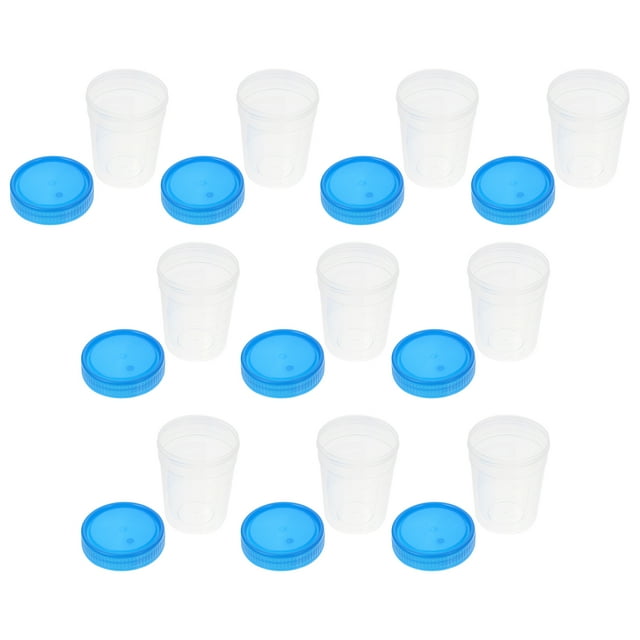 Aloha 10Pcs Plastic Urine Cups Practical Specimen Containers Phlegm Cup ...