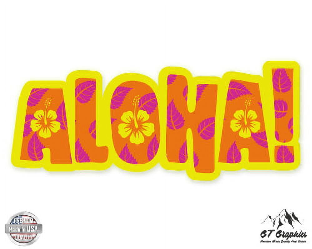 Aloha - 12" Vinyl Sticker Waterproof Decal - Walmart.com