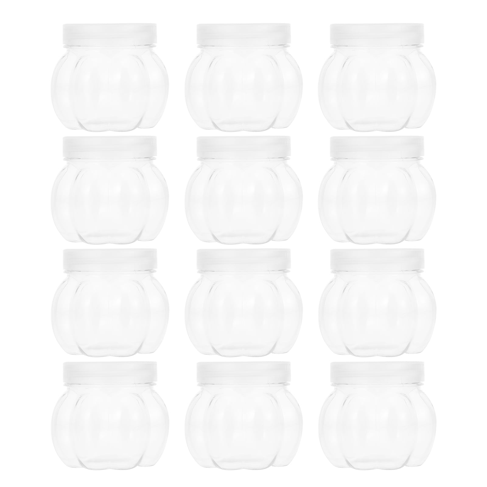 Aloha 12Pcs Transparent Candy Storage Jar Creative Pumpkin Shaped Jar ...