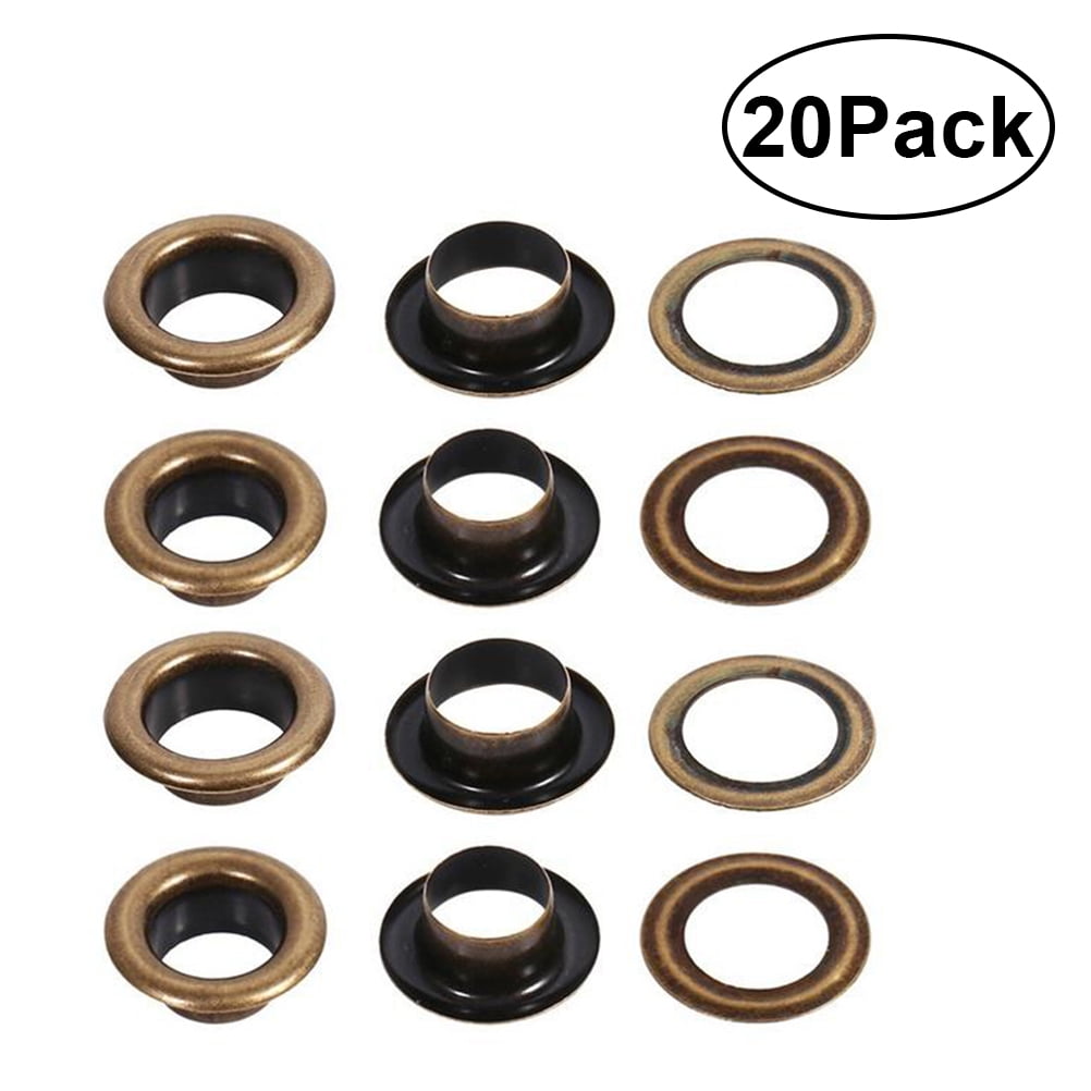 Aloha 20pcs 12mm Inside Diameter Round Bronze Eyelets Grommets Metal ...