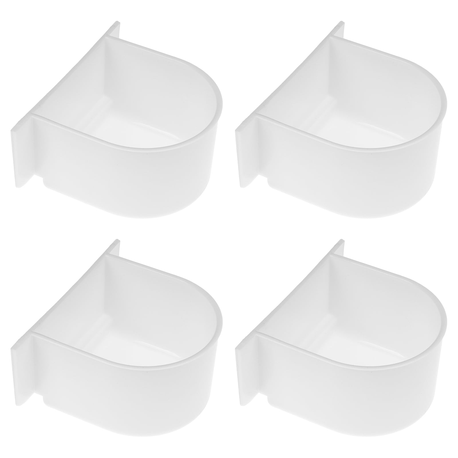 Aloha 4pcs Bird Food Container Bird Cage Water Food Feeder for Parrot ...