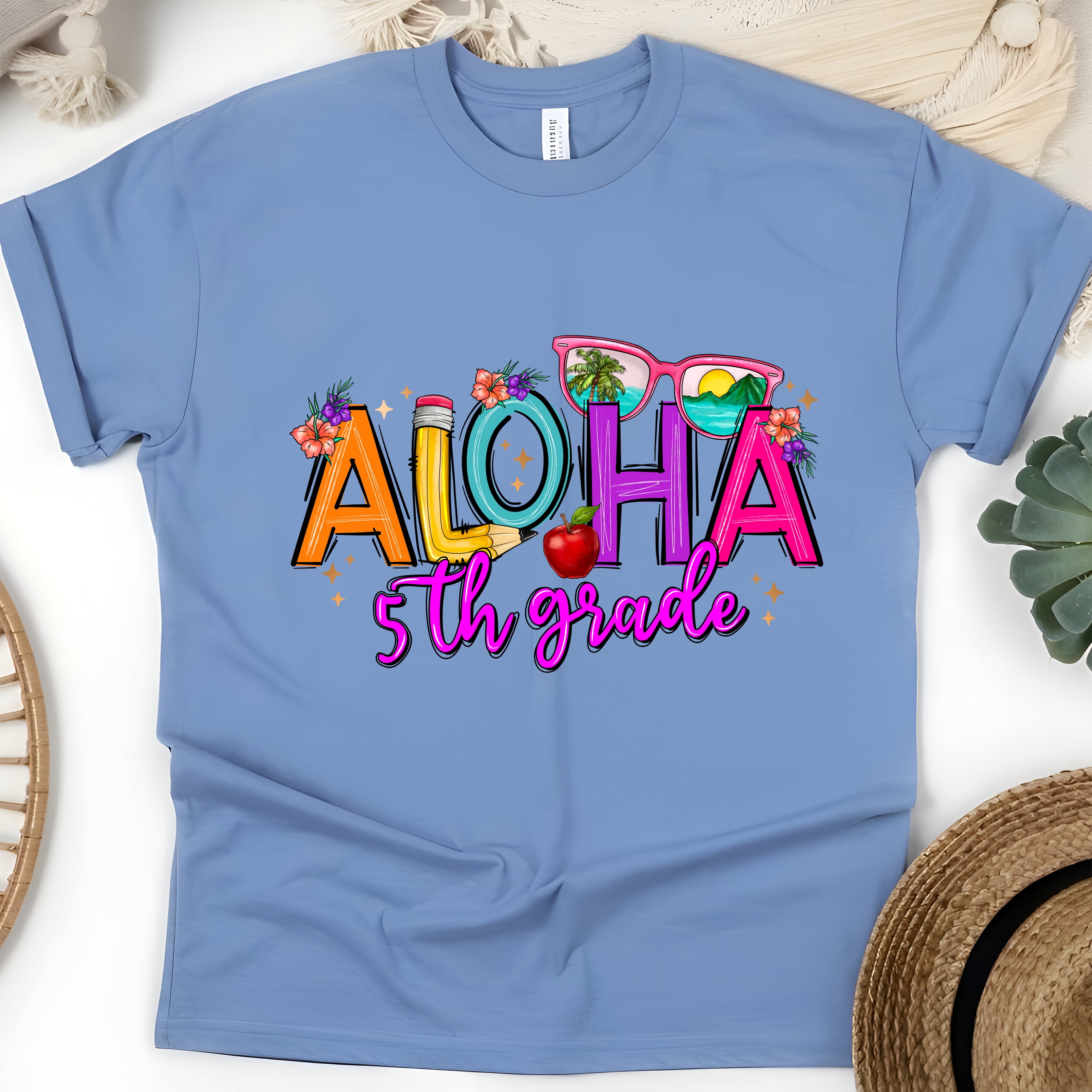 Aloha 5th Grade Shirt – Tropical Back to School Teacher T-Shirt ...