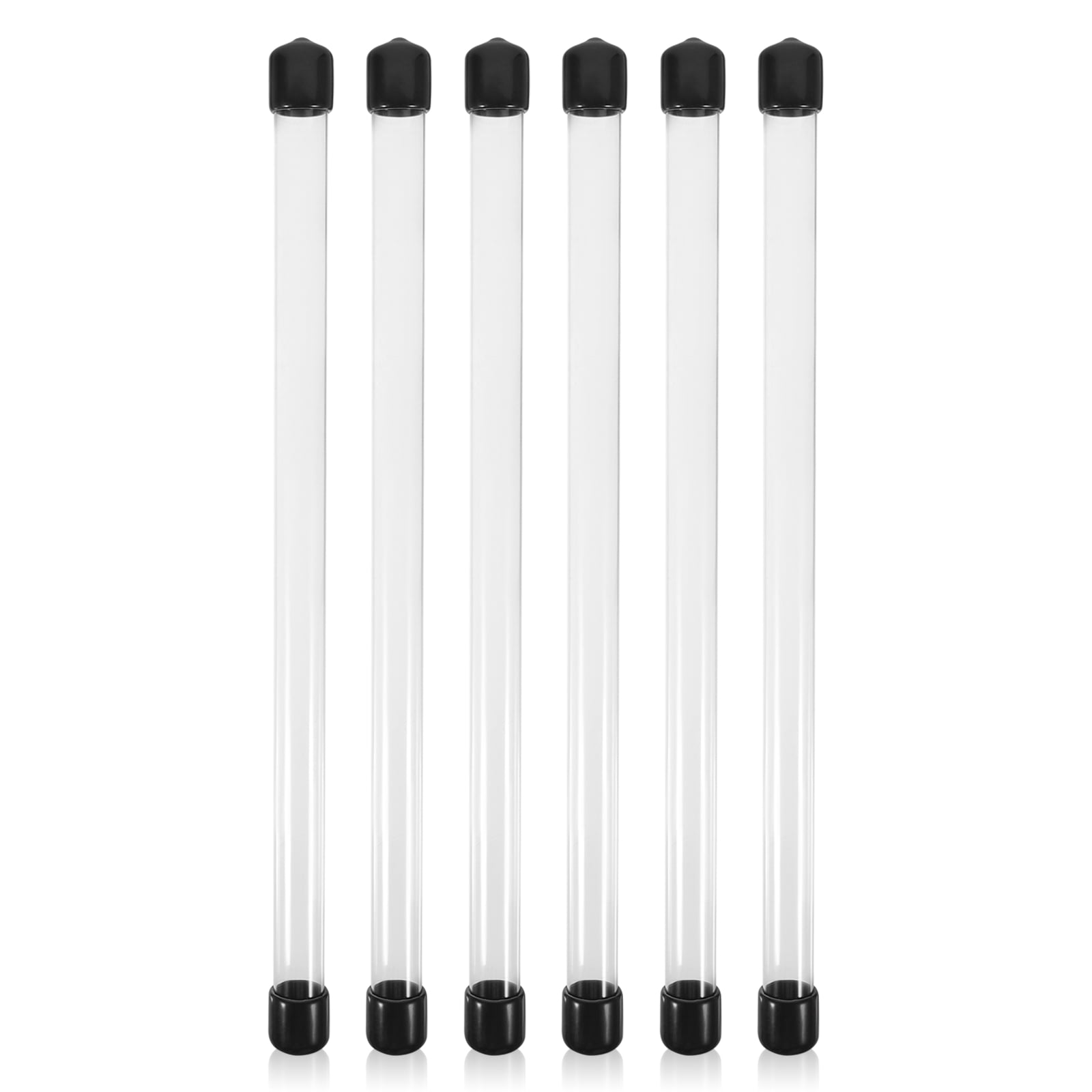 Aloha 6 pcs Clear Storage Tubes Plastic Storage Tubes Round Storage ...