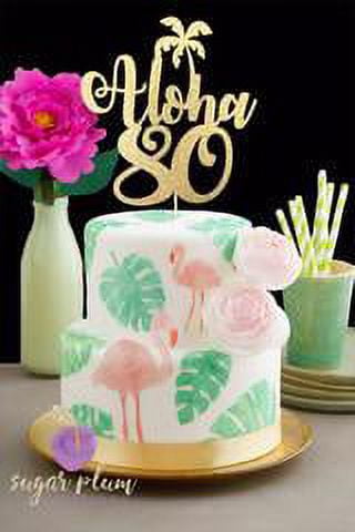 Aloha 80 cake topper with palm tree - Walmart.com