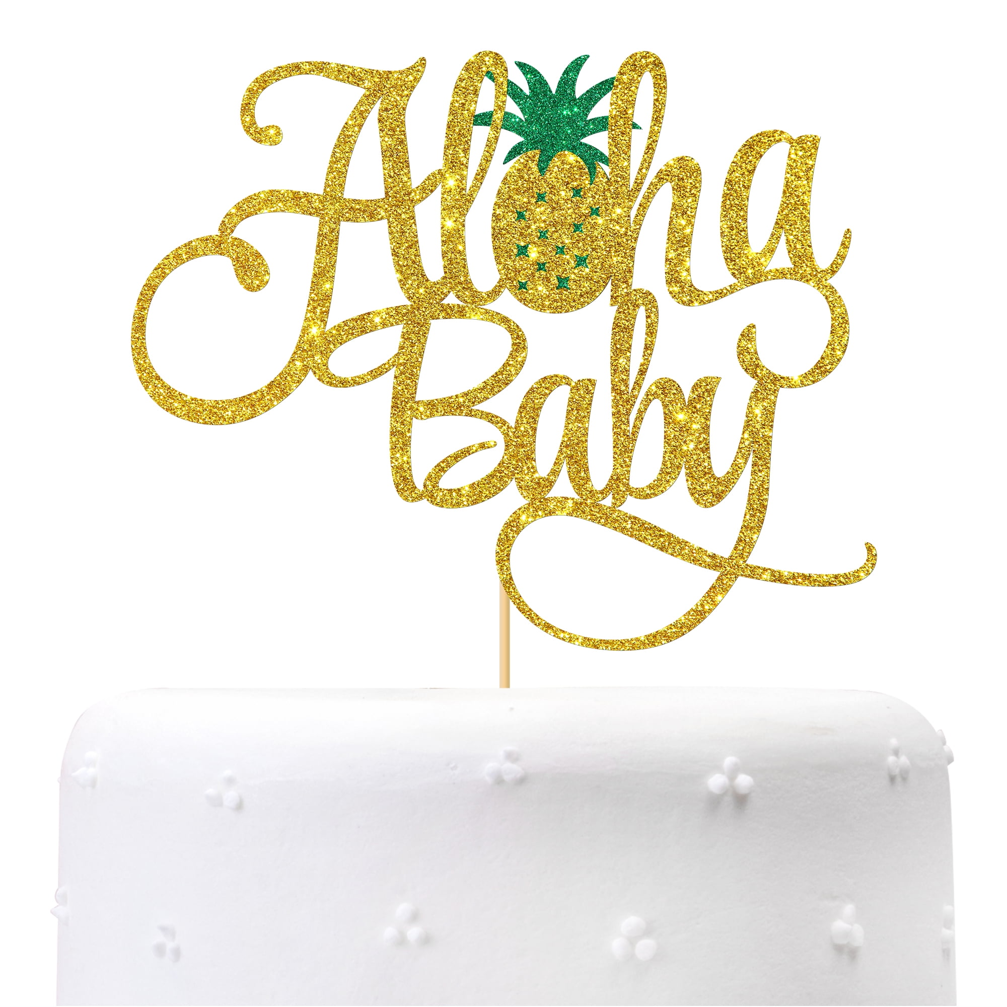 Aloha Baby Cake Topper,Hawaiian Pineapple Theme Baby Shower Decorations ...