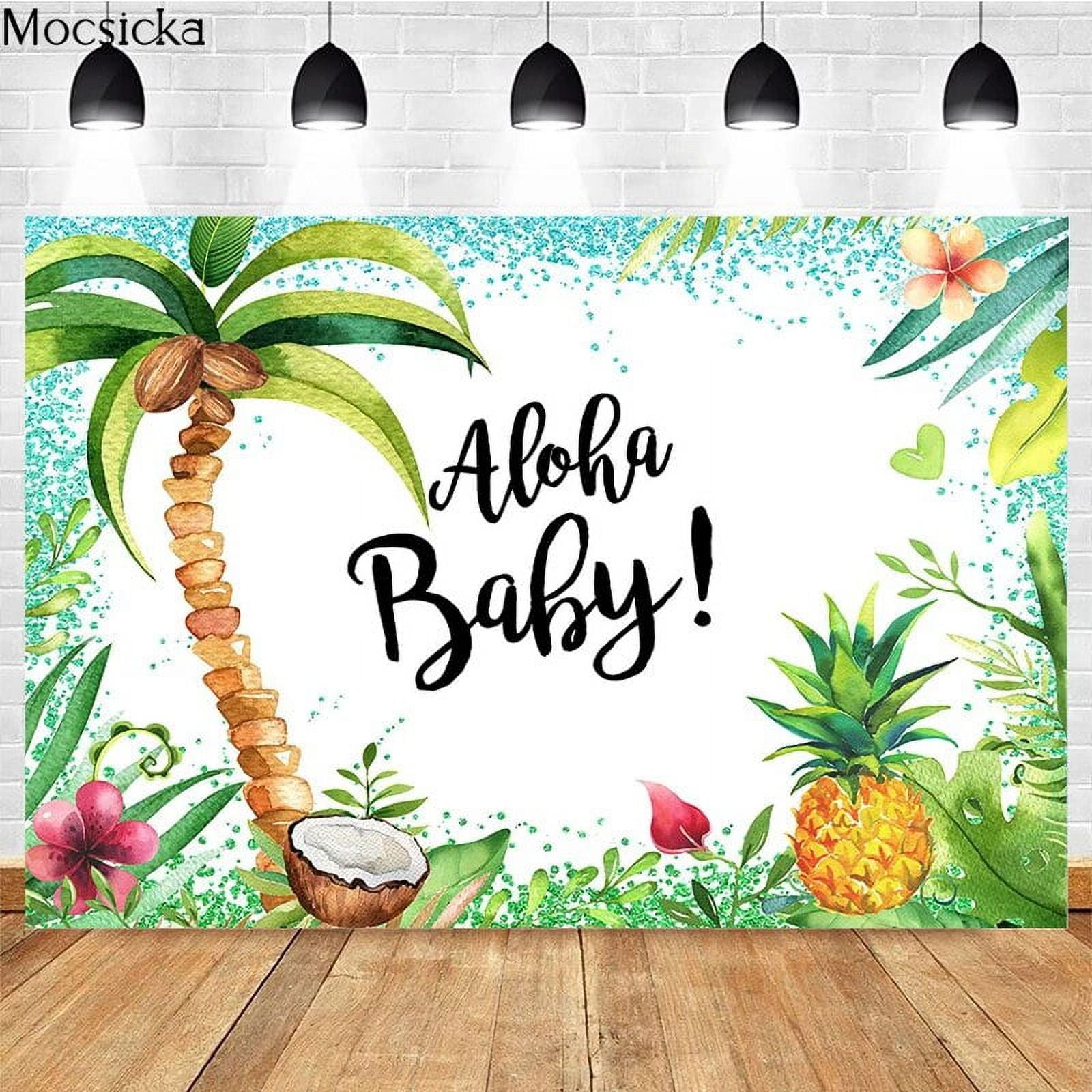 Aloha Baby Photography Background Coconut Tree Jungle Pineapple ...