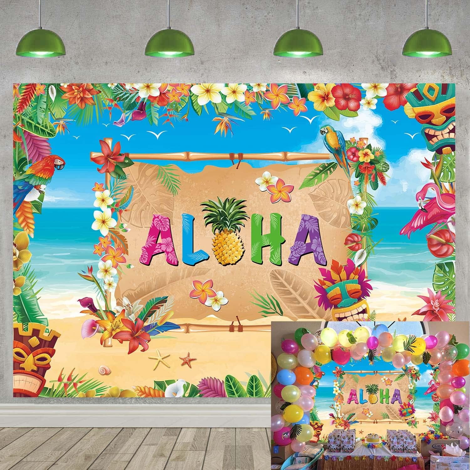 Aloha Backdrop Summer Hawaiian Beach Luau Party Photography Background ...