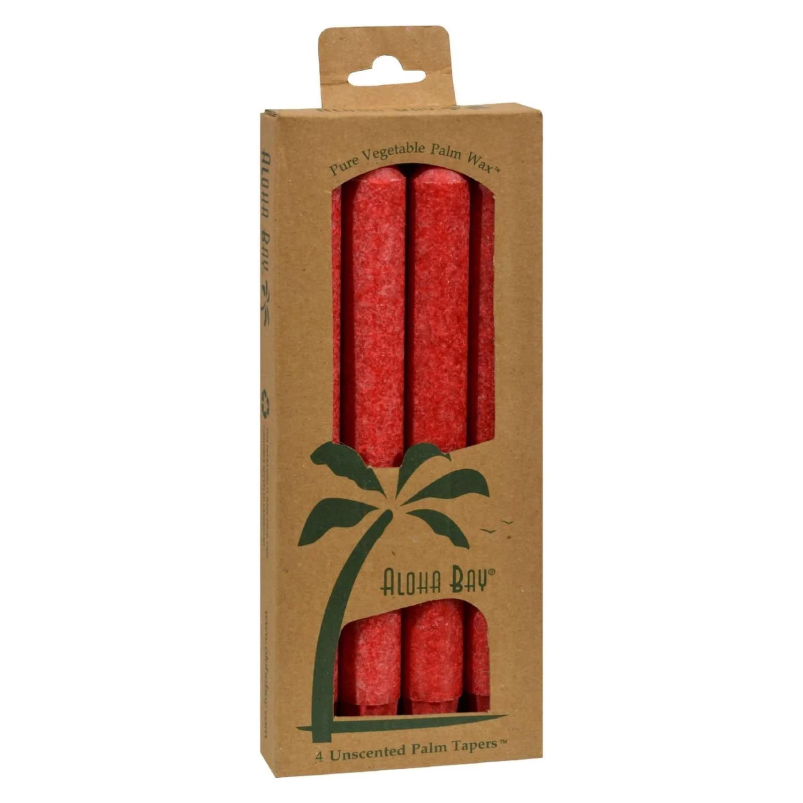 Aloha Bay Palm Tapers Red, 4 Count - Walmart.com