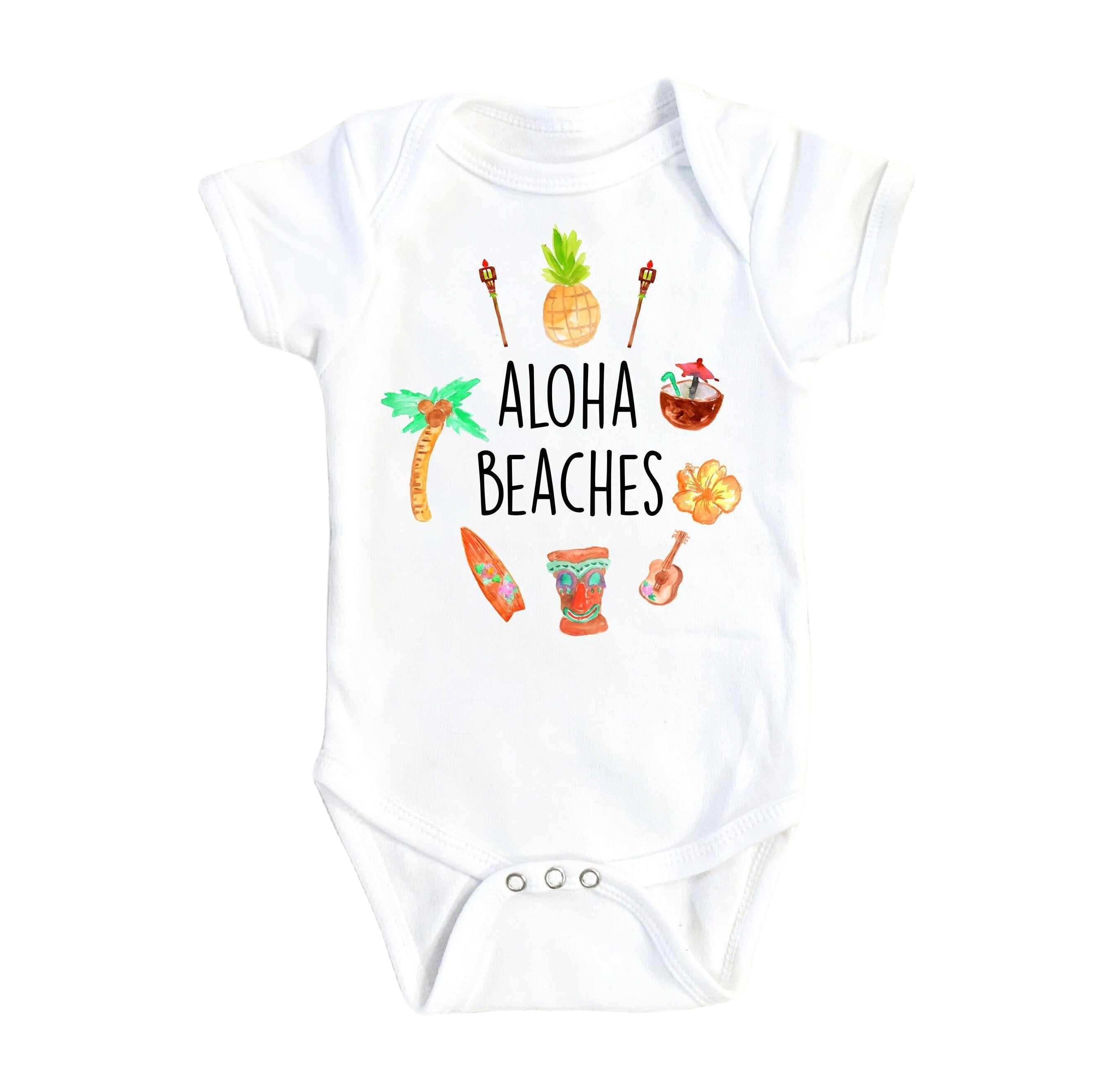 Aloha Beaches - Baby Boy Girl Clothes Infant Bodysuit Funny Cute Newborn - Walmart.com
