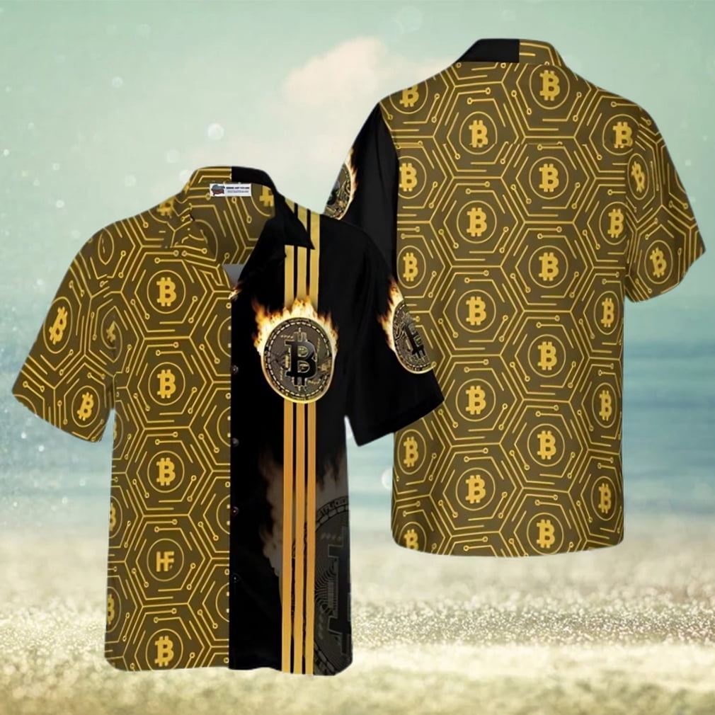 Aloha Bitcoin Flame Hawaiian Shirt - Walmart.com