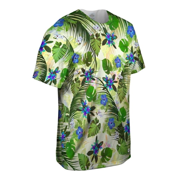 Aloha Blue Flowers Pattern Mens T-Shirt All Over Print - Walmart.com