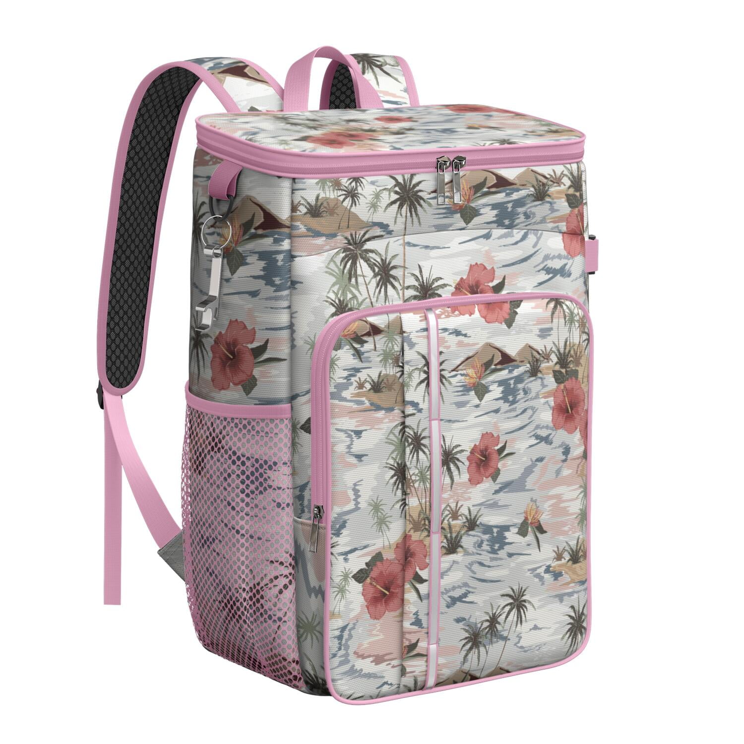 Aloha Coastal Insulated Backpack Cooler, Leakproof Cooler Bag with Boho ...