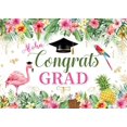 Aloha Congrats Grad Graduation Backdrop Tropical Hawaiian Graduation ...