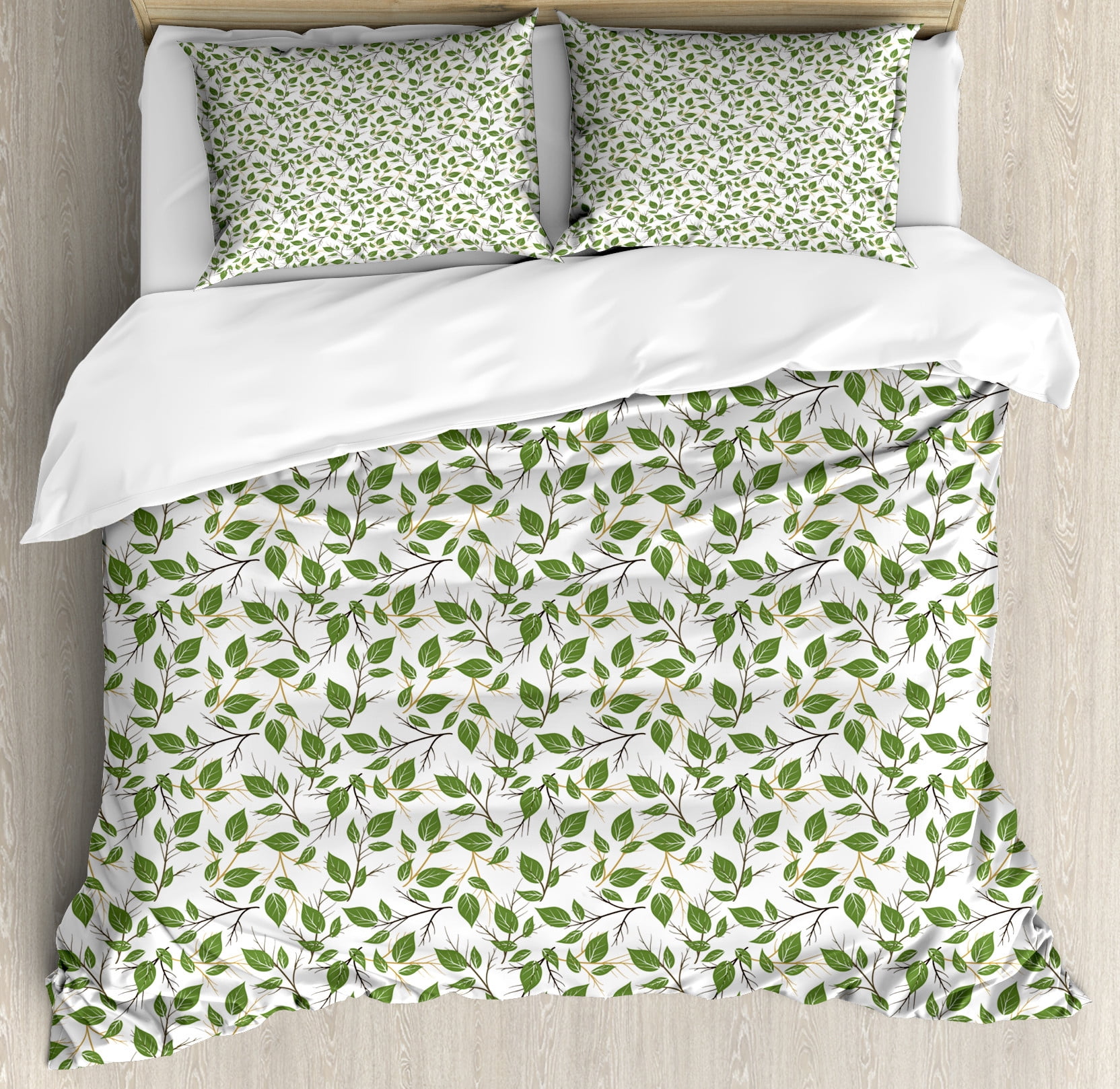Aloha Duvet Cover Set, Interpretation of Branches with Leaves ...