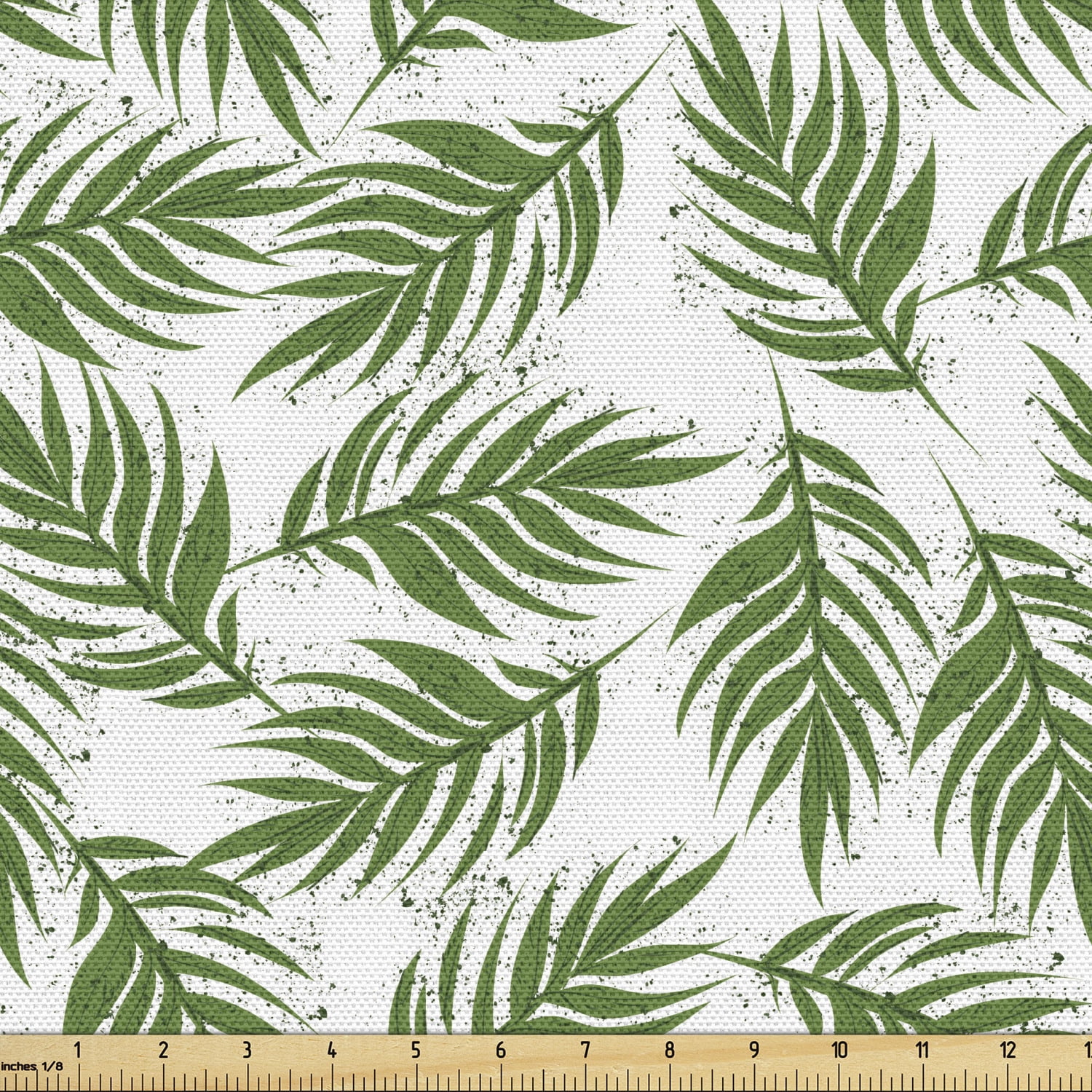Ambesonne Aloha Fabric by the Yard Upholstery, Spots and Island Leaves ...