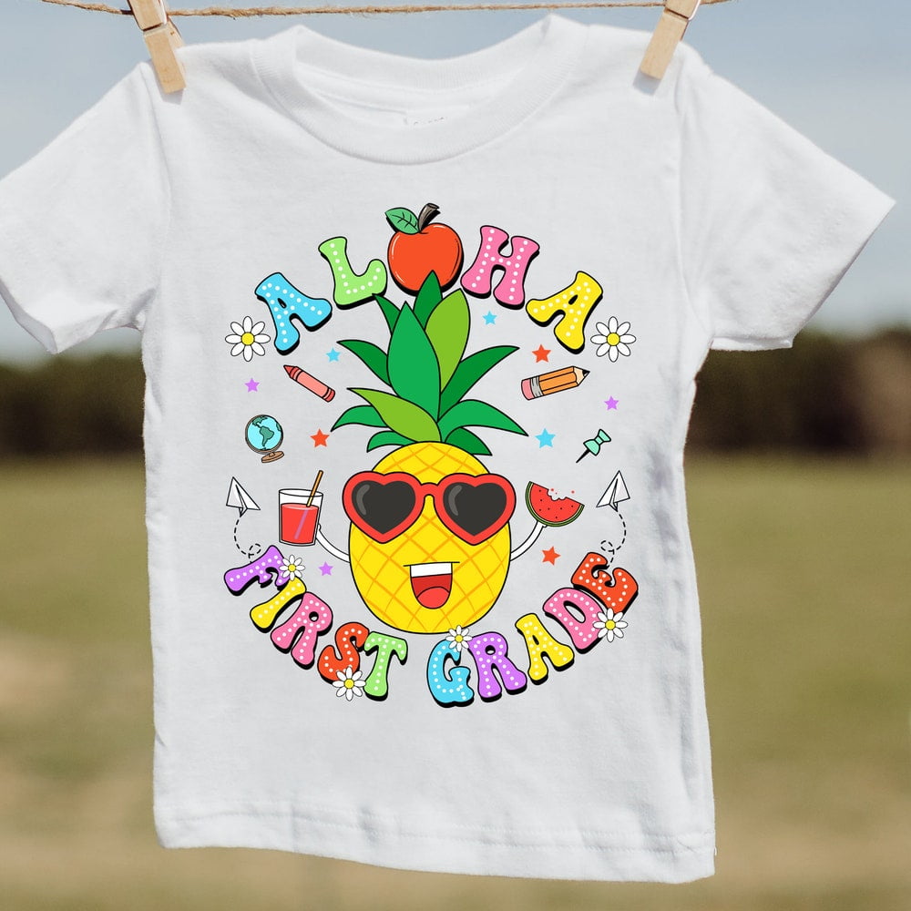 Aloha First Grade Shirt, Kids 1St Grade Shirt, Back To School Youth ...