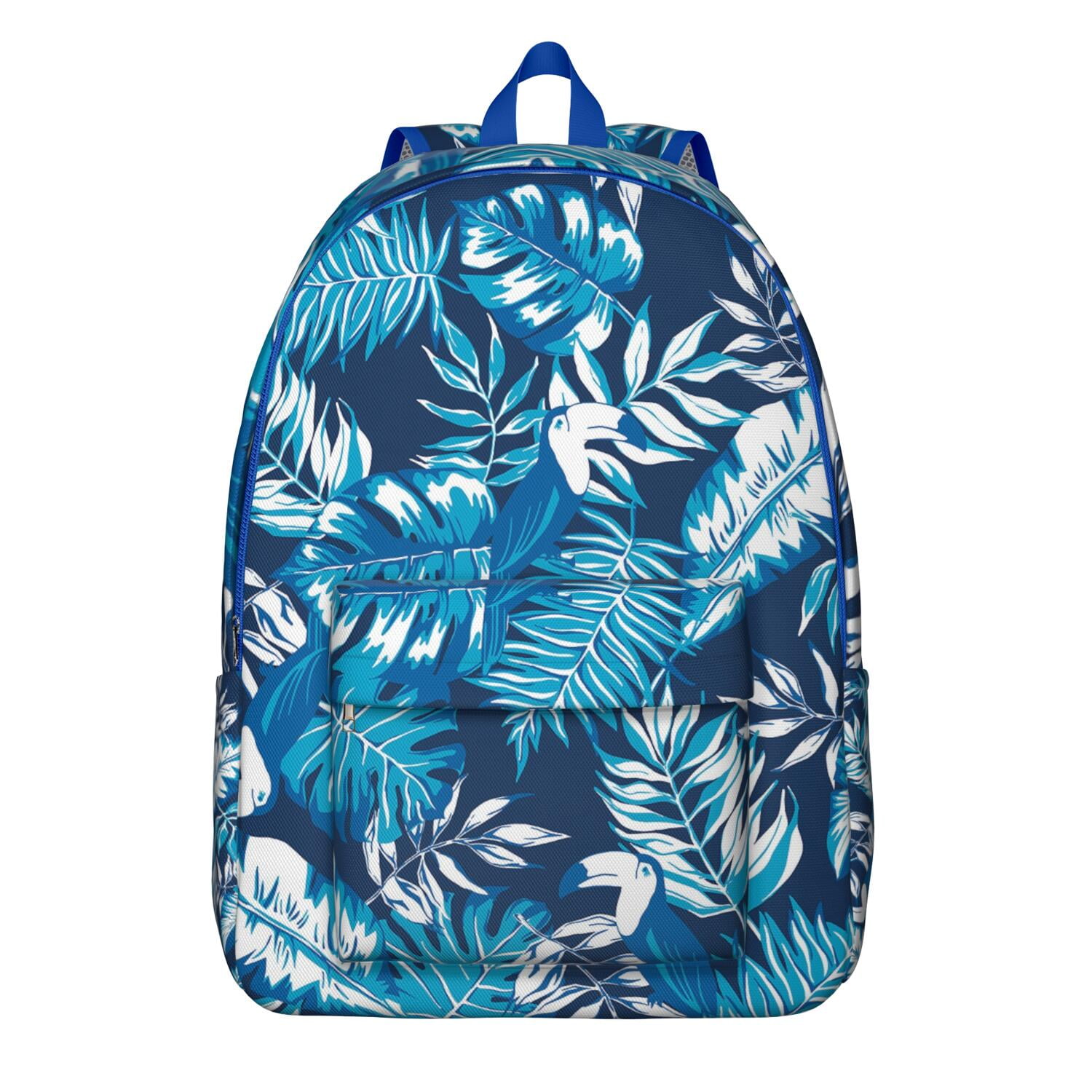 Aloha Floral Backpack, Hawaiian Palm Leaf School Bag with Tropical ...