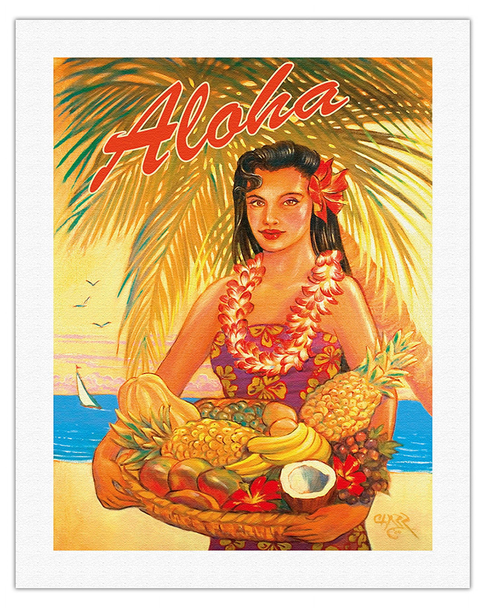 Aloha Fruit Basket - Hawaii Woman (Wahine) - Tropical Fruit Basket ...