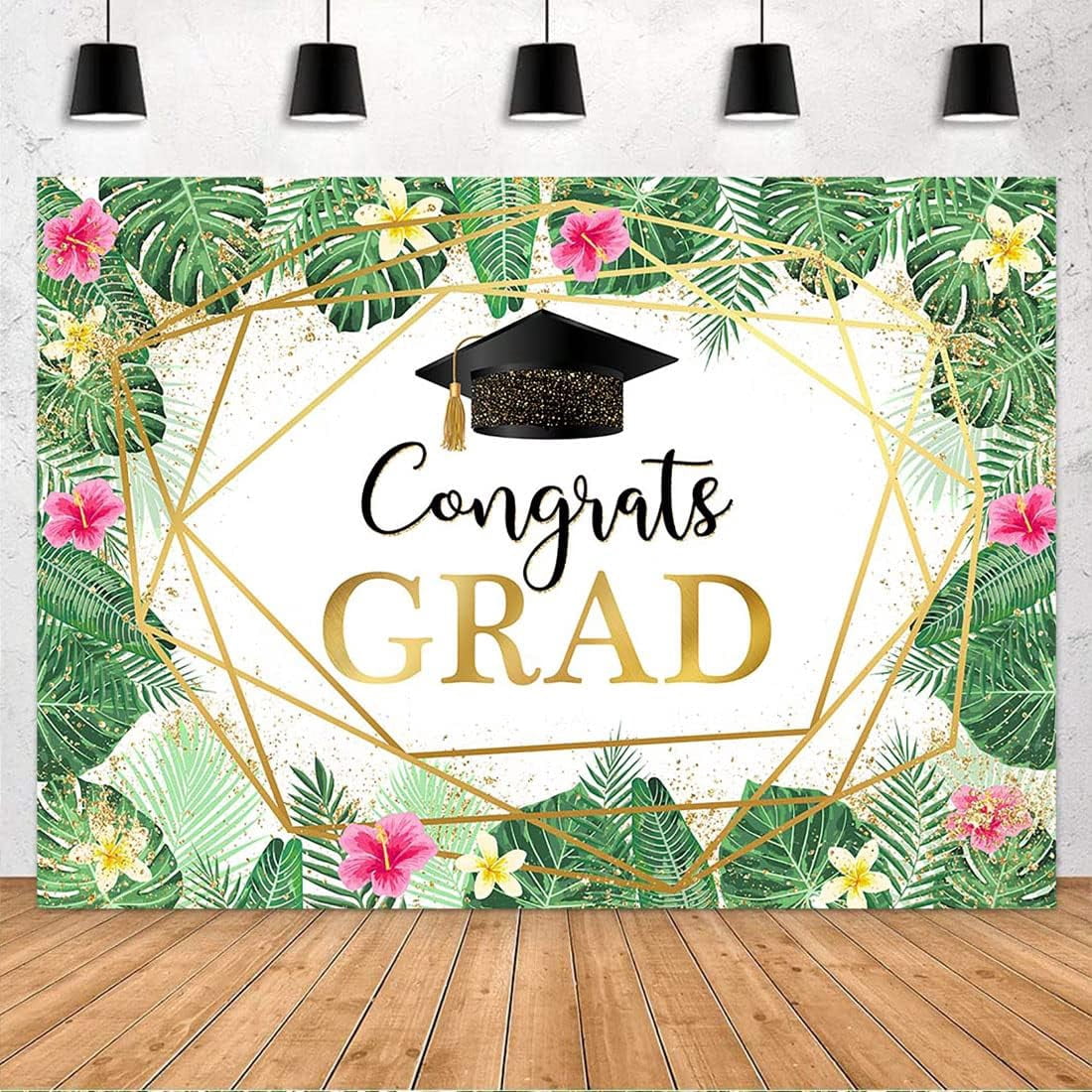 Aloha Graduation Backdrop Hawaiian Luau Congrats Grad Background for ...