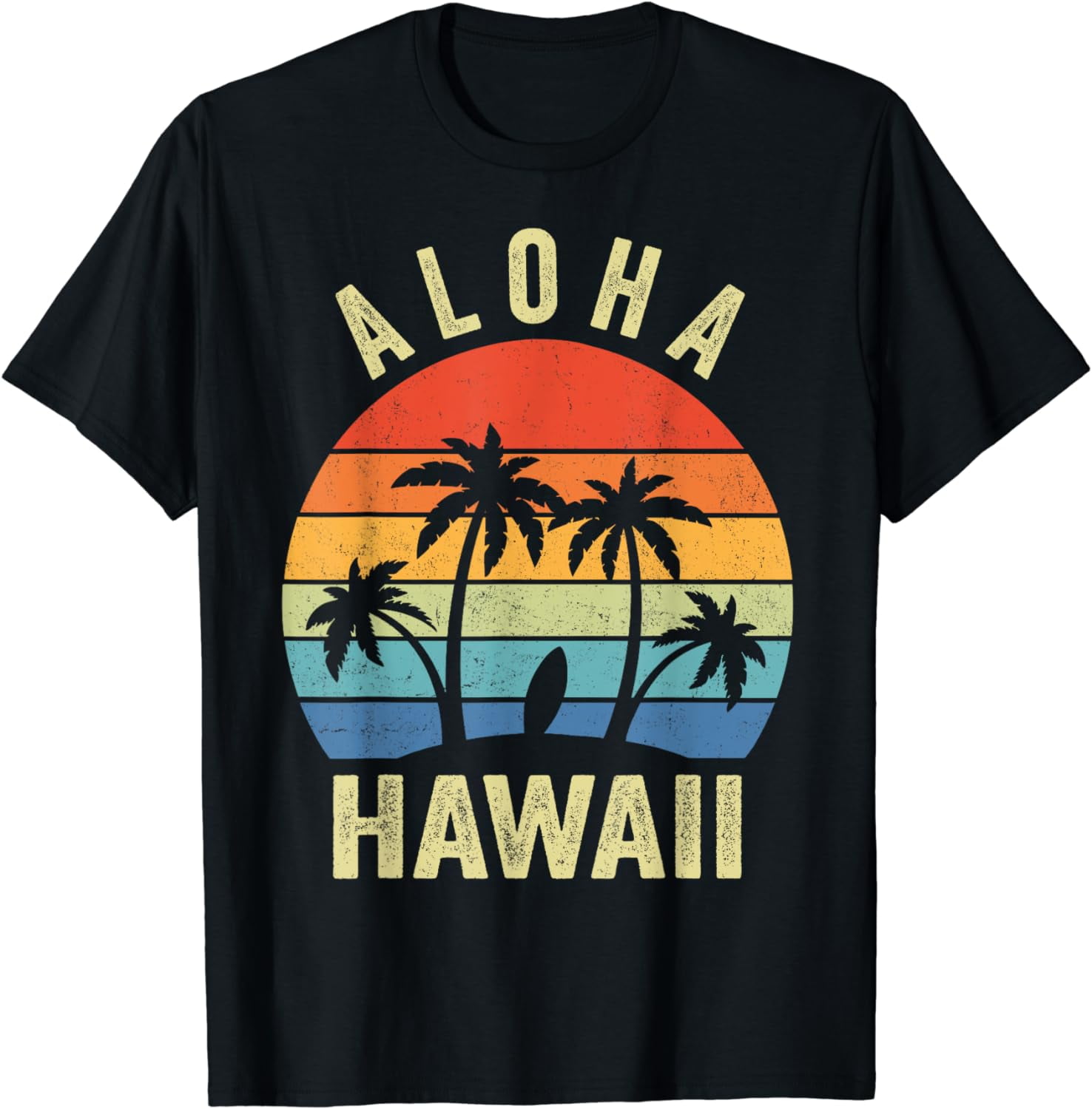 Aloha Hawaii Hawaiian Island Shirt Palm Beach Surfboard Surf T-Shirt ...