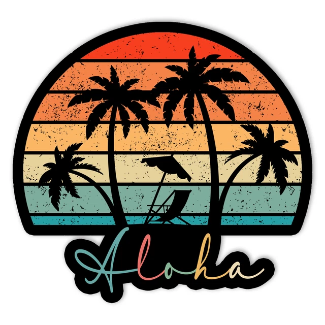 Aloha Hawaii Lover Aloha Hawaiian Island Visiting Hawaii Sticker Phone ...