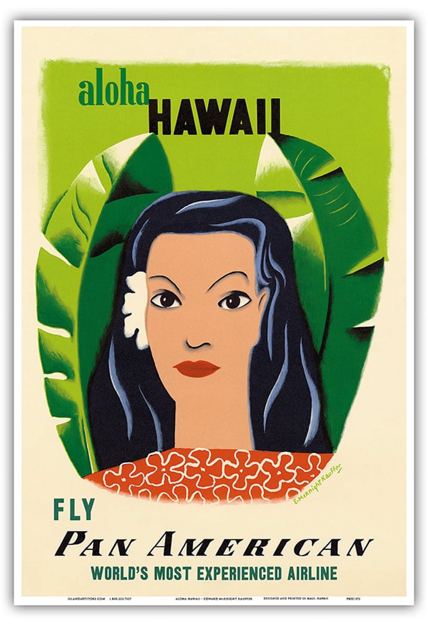 Aloha Hawaii - Vintage Hawaiian Travel Poster by Edward McKnight ...
