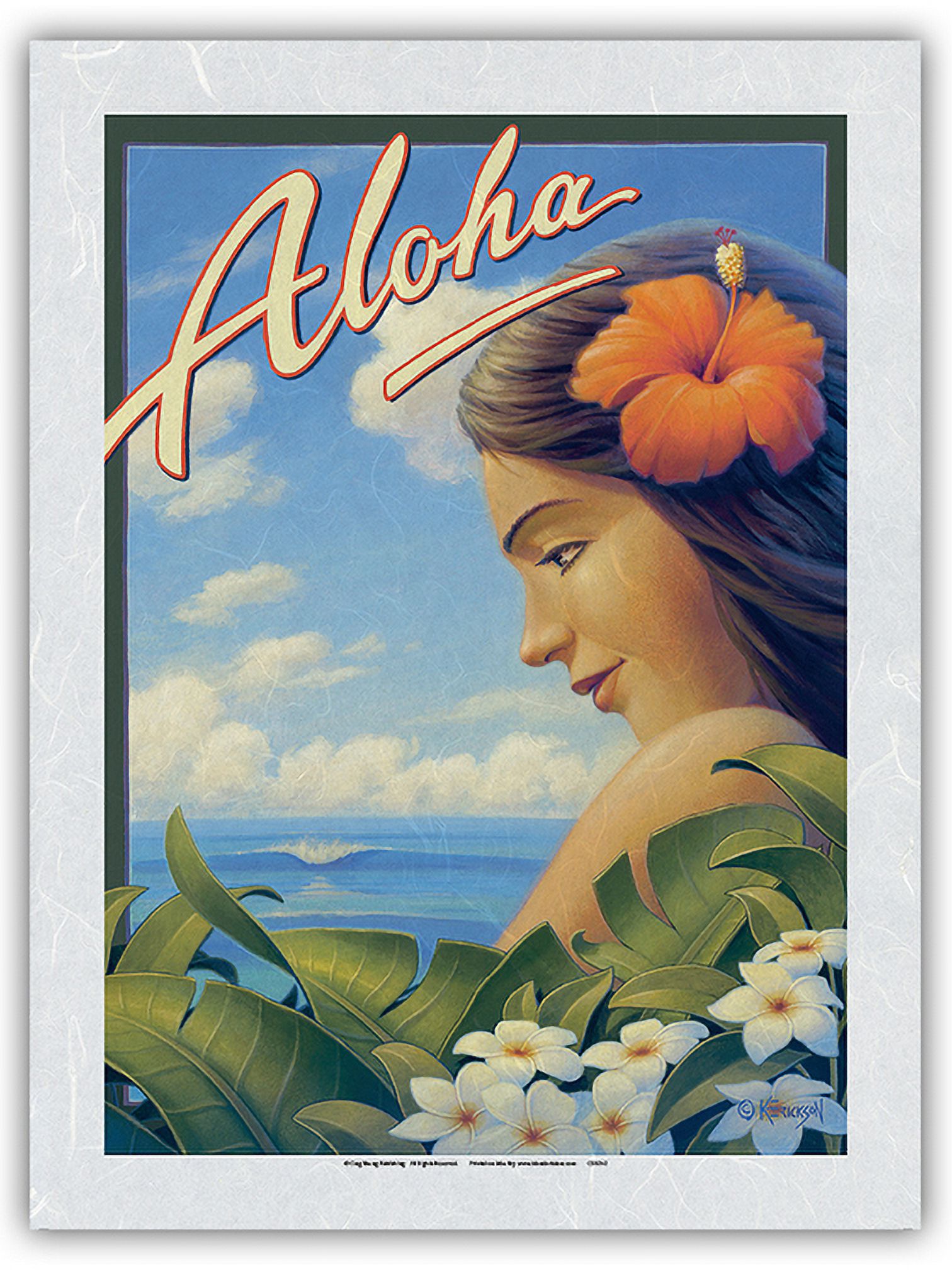 Aloha - Hawaii - Plumeria Flowers - Vintage Hawaiian Travel Poster by ...