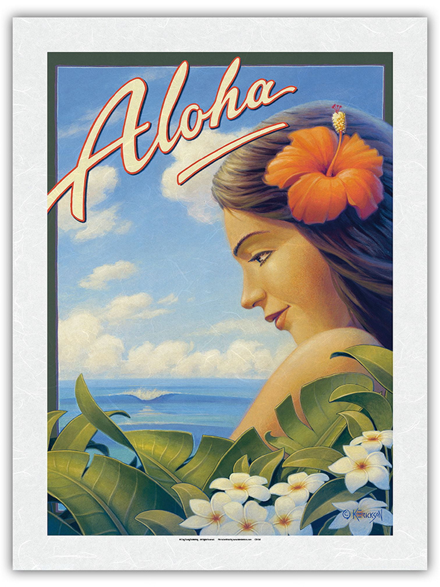 Aloha - Hawaii - Plumeria Flowers - Vintage Hawaiian Travel Poster by ...