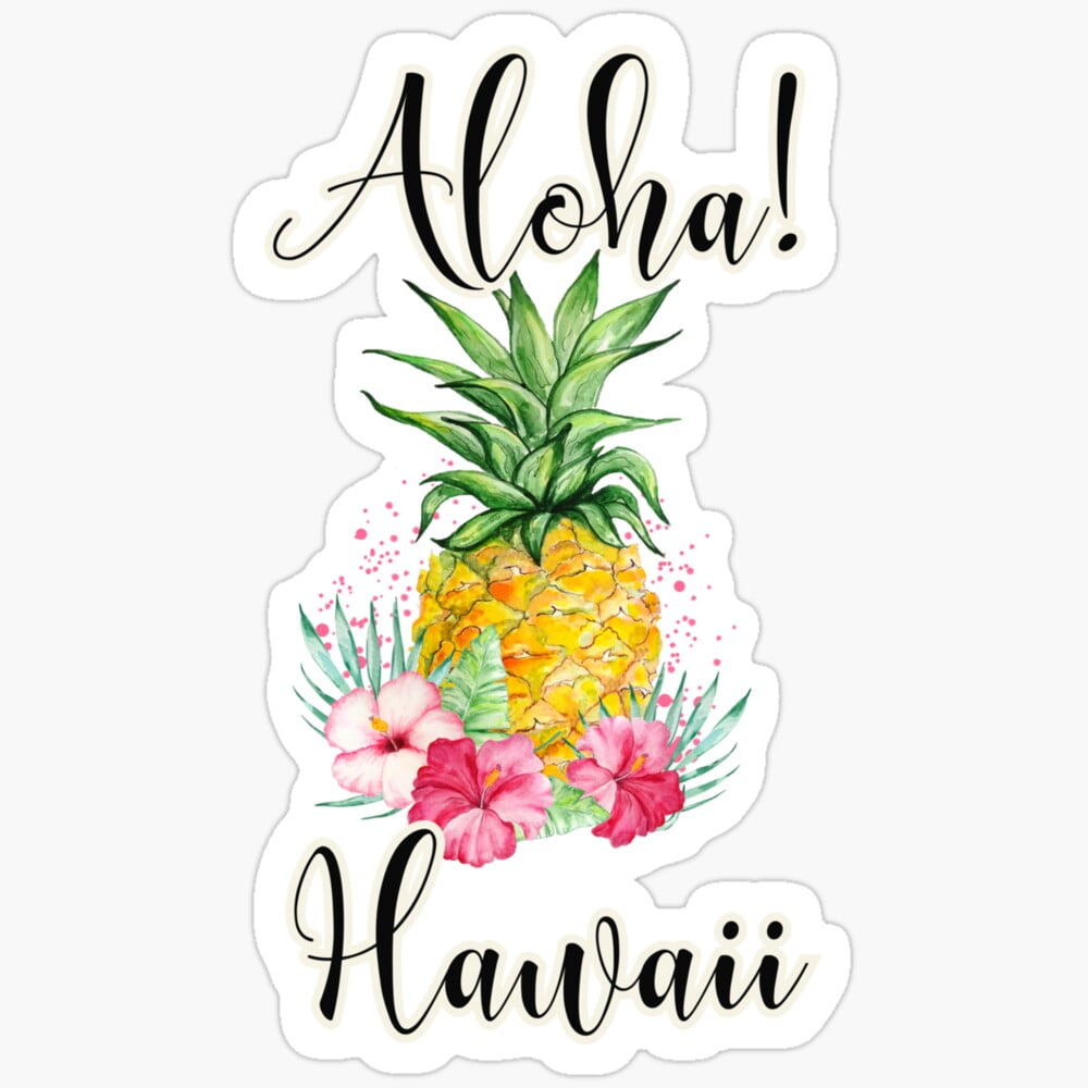 Aloha Hawaii Sticker Phone Decal Water Bottle Stickers Car Decals ...