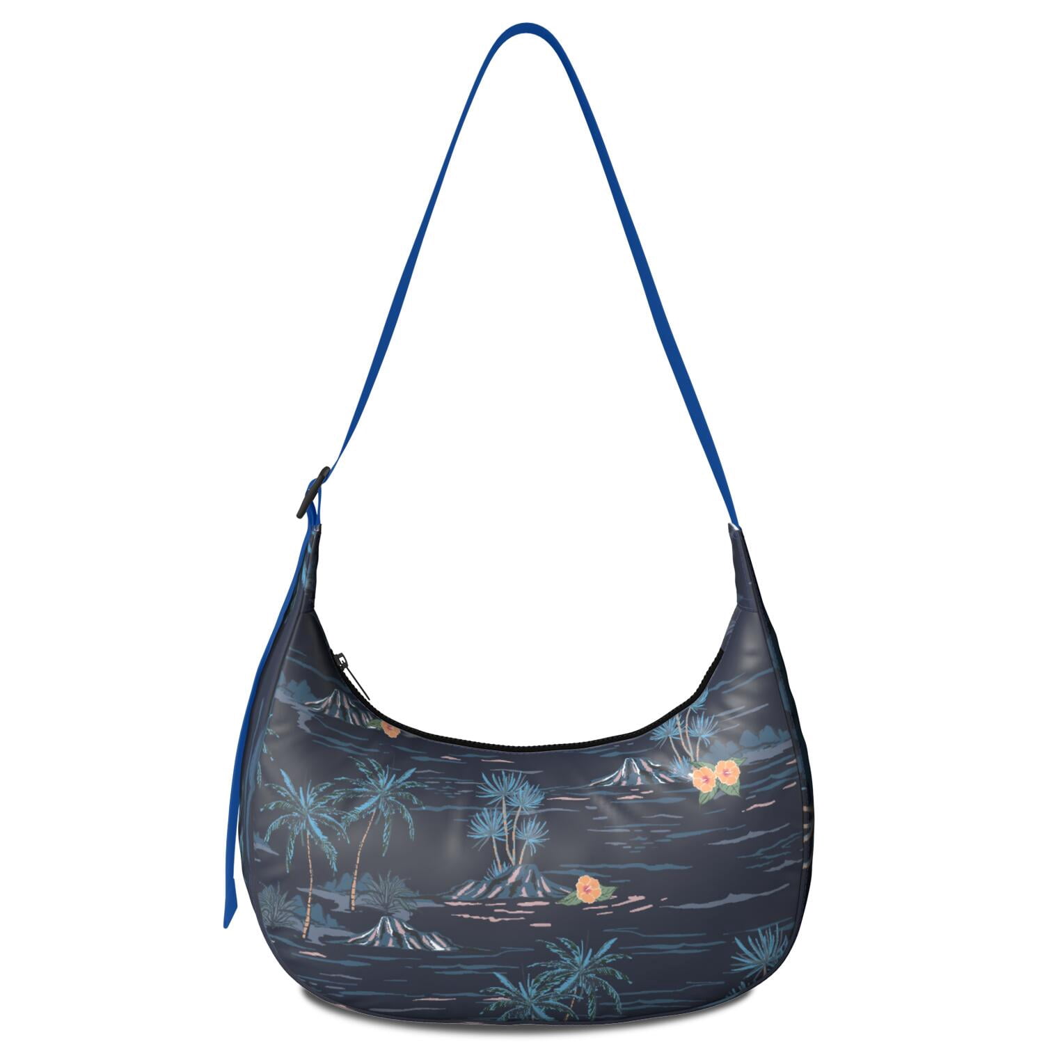 Aloha Hawaiian Beach Landscape Crossbody Bag for Women Exotic Palm Tree ...