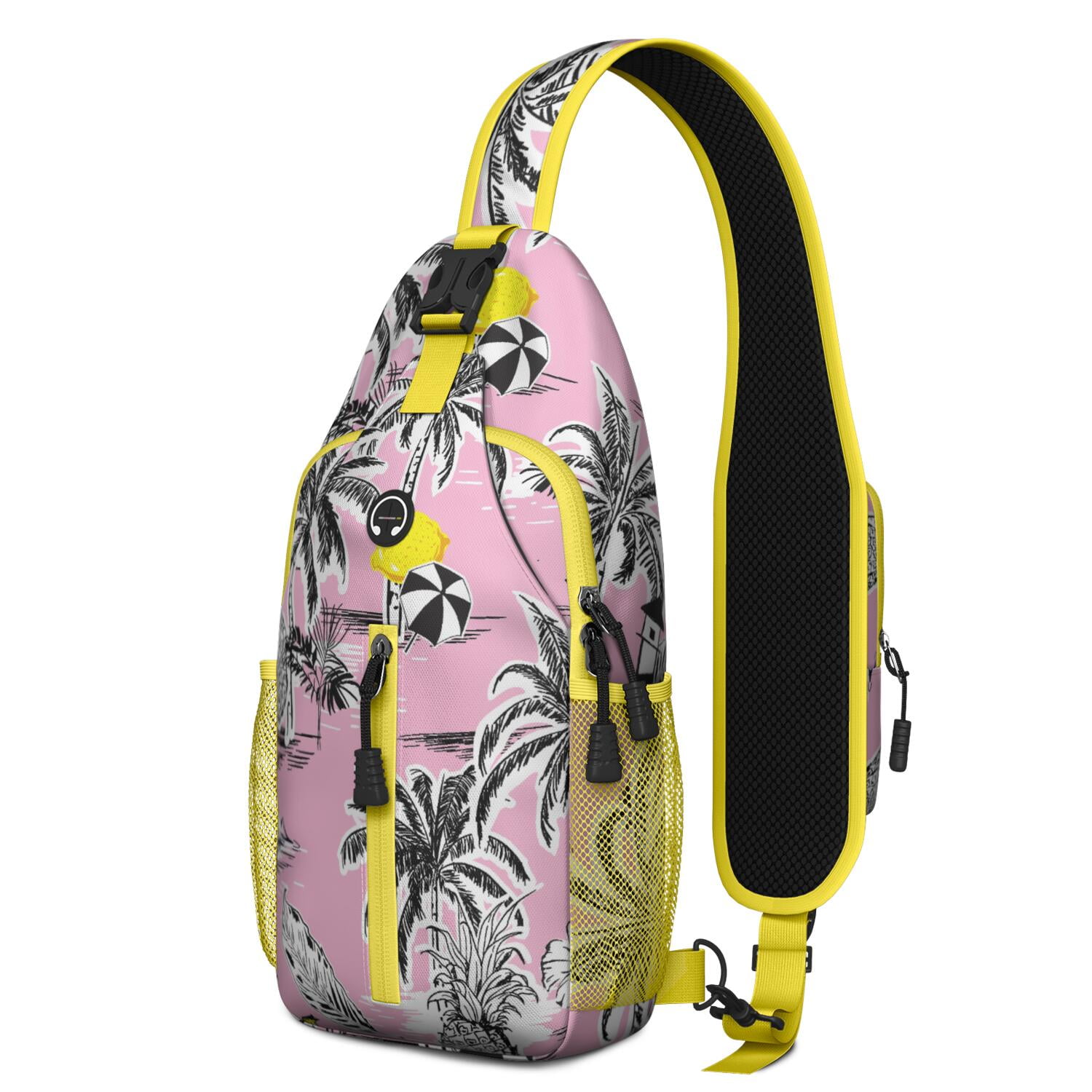Aloha Hawaiian Paradise Sling Bag, Lightweight Beach Vacation Crossbody ...