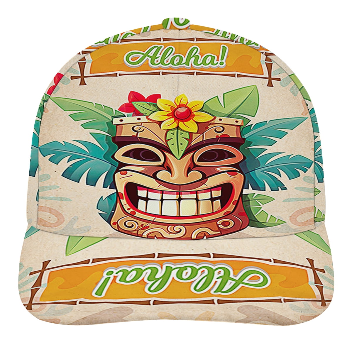 Aloha Hawaiian Tiki Luau Party baseball cap hat - Walmart.com