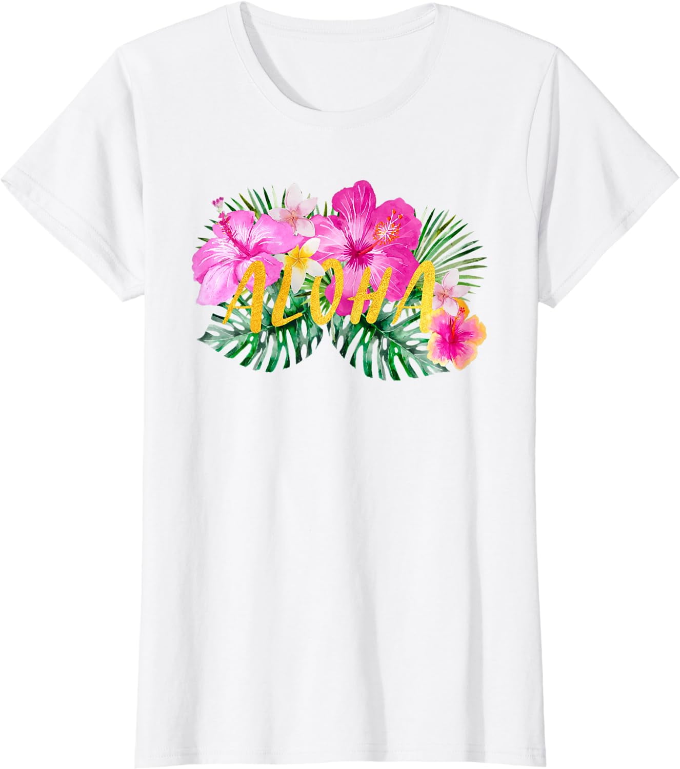 Aloha Hibiscus Flowers T-Shirt - Walmart.com