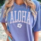 Aloha Hibiscus Graphic Tee TShirt - Walmart.com