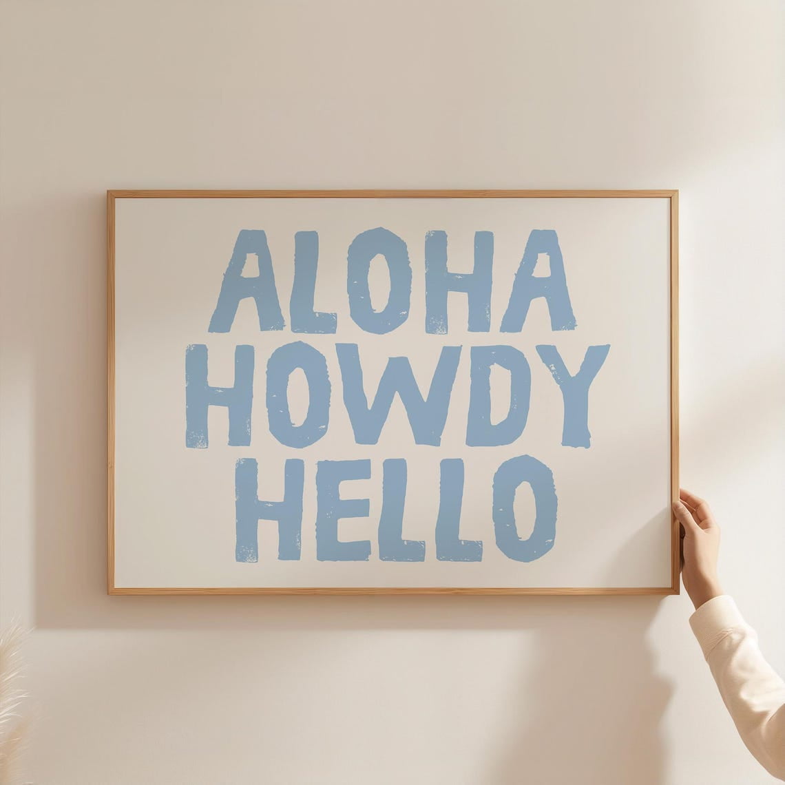 Aloha Howdy Hello Print Beach House Decor Coastal Granddaughter Decor ...