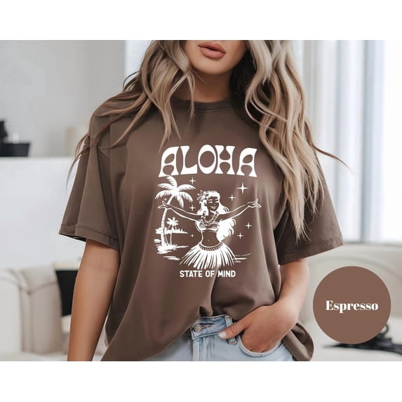 Aloha Hula Girl Shirt: Retro Hawaiian Vacation Tee - Walmart.com