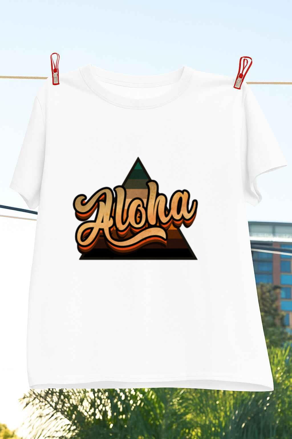 Aloha Is The Law Retro Graphic Unisex T-Shirt Vintage Inspired Hawaiian ...