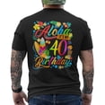 Aloha It's My 40th Birthday Surfing Hawaiian Beach Hibiscus Back T ...