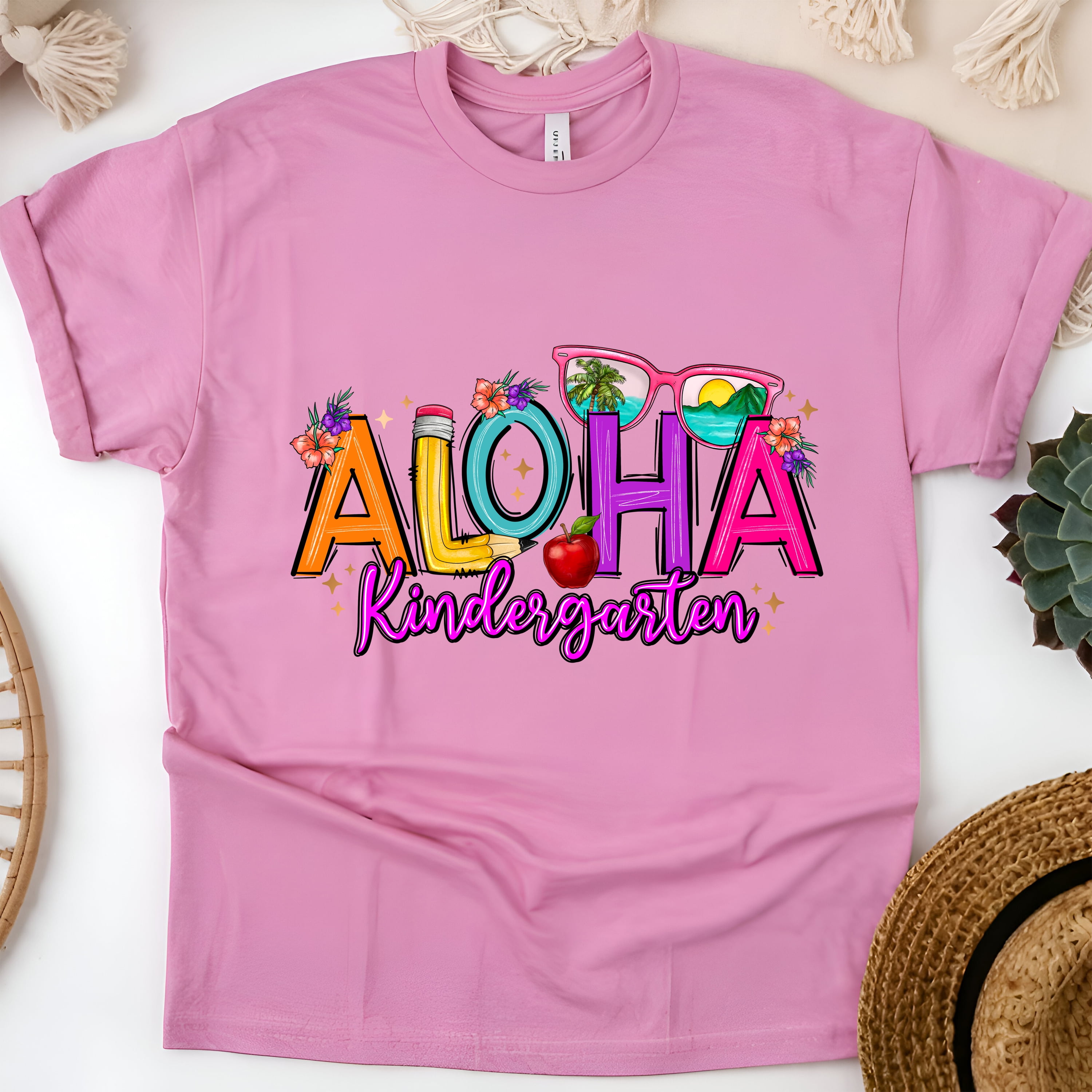 Aloha Kindergarten Shirt – Back to School Summer Teacher T-Shirt ...