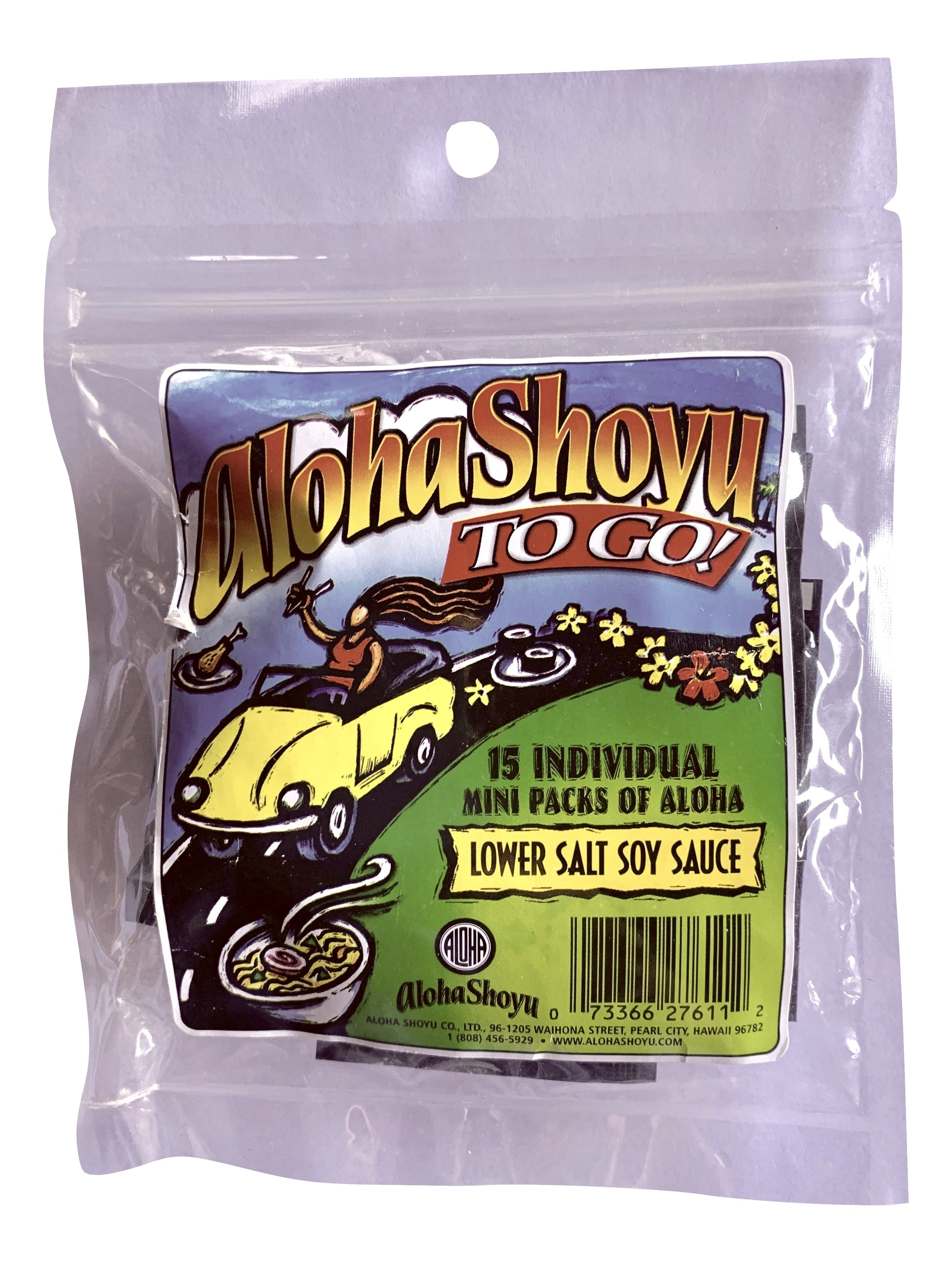 Aloha Shoyu To Go - Lower Salt Soy Sauce (15 Individual Packets) | Made ...