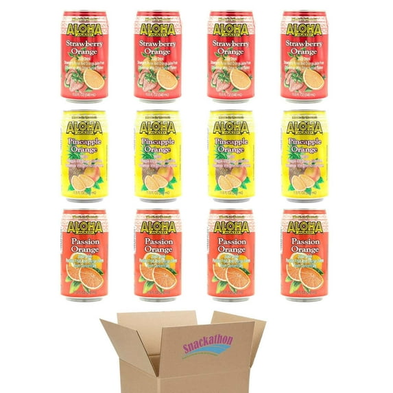 Aloha Maid Drinks, Orange Variety Pack, 3 Flavors, 4 Cans per Flavor ...
