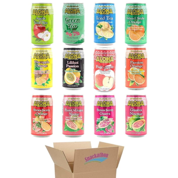 Aloha Maid Drinks Variety Pack, 12 Flavors, 1 Can per Flavor, Total 12 ...
