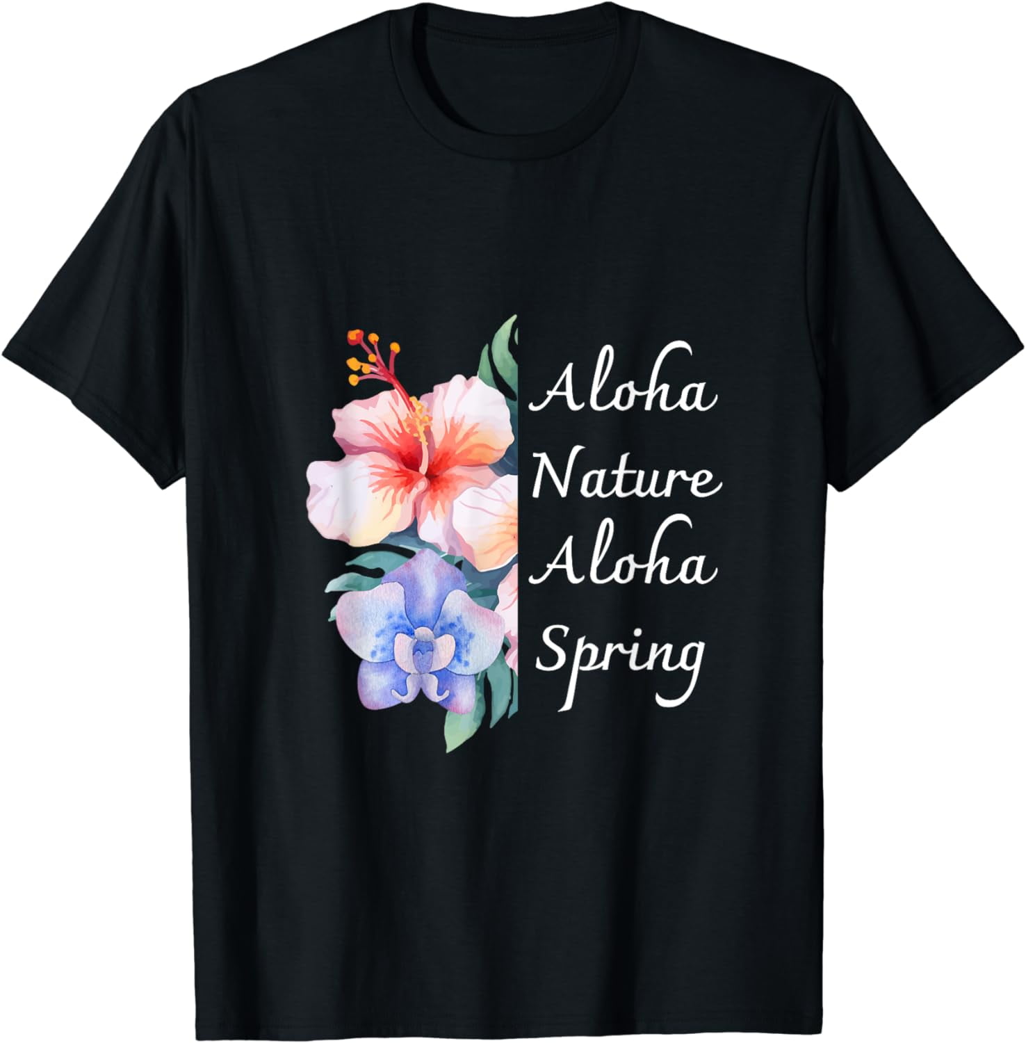 Aloha Nature Aloha Spring Earth Day Hawaiian Blooms Hibiscus T-Shirt ...